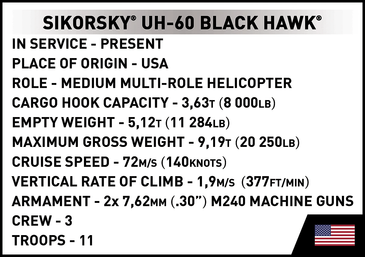 Cobi 5906 1:48 Armed Forces Sikorsky UH-60 Black Hawk – MTS Aviation Models