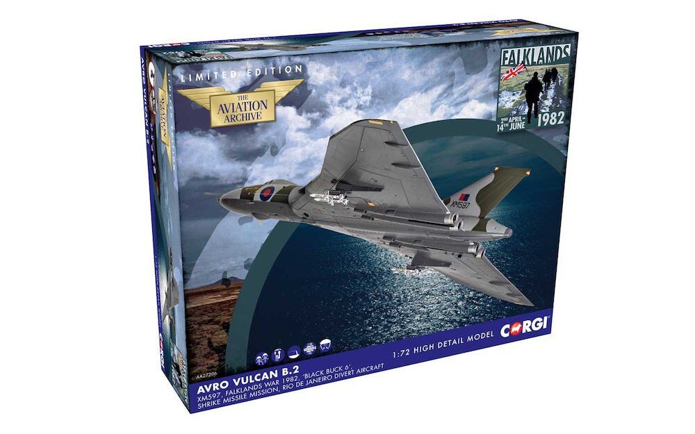 Corgi AA27206 1:72 RAF Avro Vulcan B.Mk 2 RAF No.50 Sqn, XM597, Falkla ...