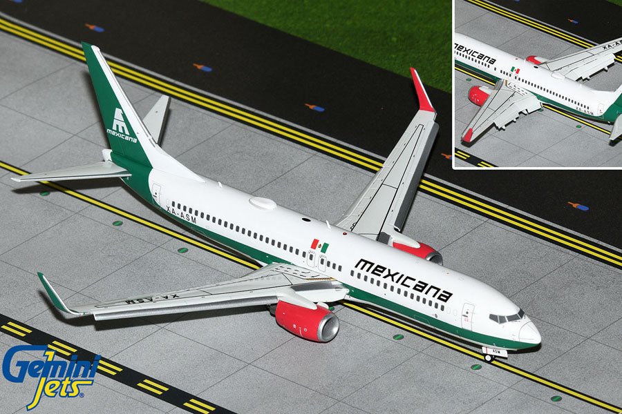 Gemini Jets G2MXA1303F 1:200 Mexicana Boeing 737-800W XA-ASM (Flaps Do ...