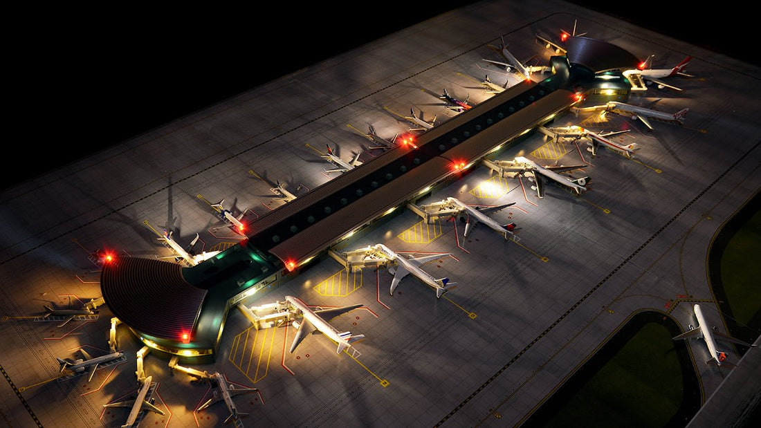 Gemini Jets GJARPTC 1:400 Deluxe Airport Terminal set Double Rotunda ...