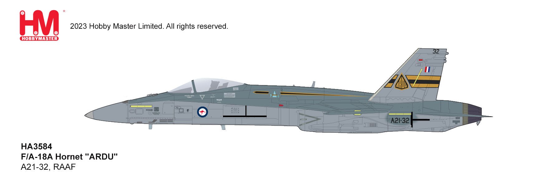 Hobby Master HA3584 1:72 F/A-18A Hornet "ARDU" A21-32, RAAF – MTS ...