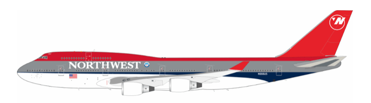 B-Models B-744-666 1:200 Northwest Airlines – MTS Aviation Models