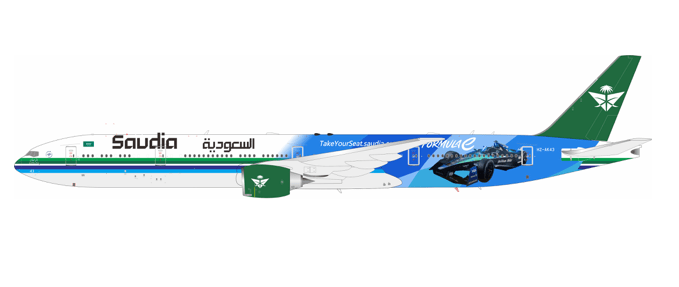 B-Models B-773-HZ-AK43 1:200 Saudi Arabian Airlines Boeing 777-368/ER ...