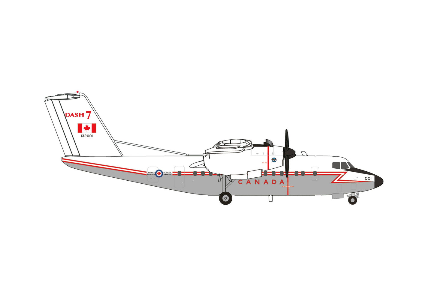 Pre-Order Herpa Wings 573856 1:200 Canadian Armed Forces DHC-7 No. 412 ...