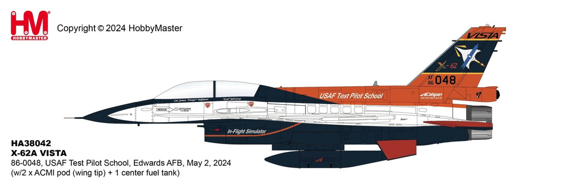 Hobby Master HA38042 1:72 X-62A VISTA 86-0048, USAF Test Pilot School ...