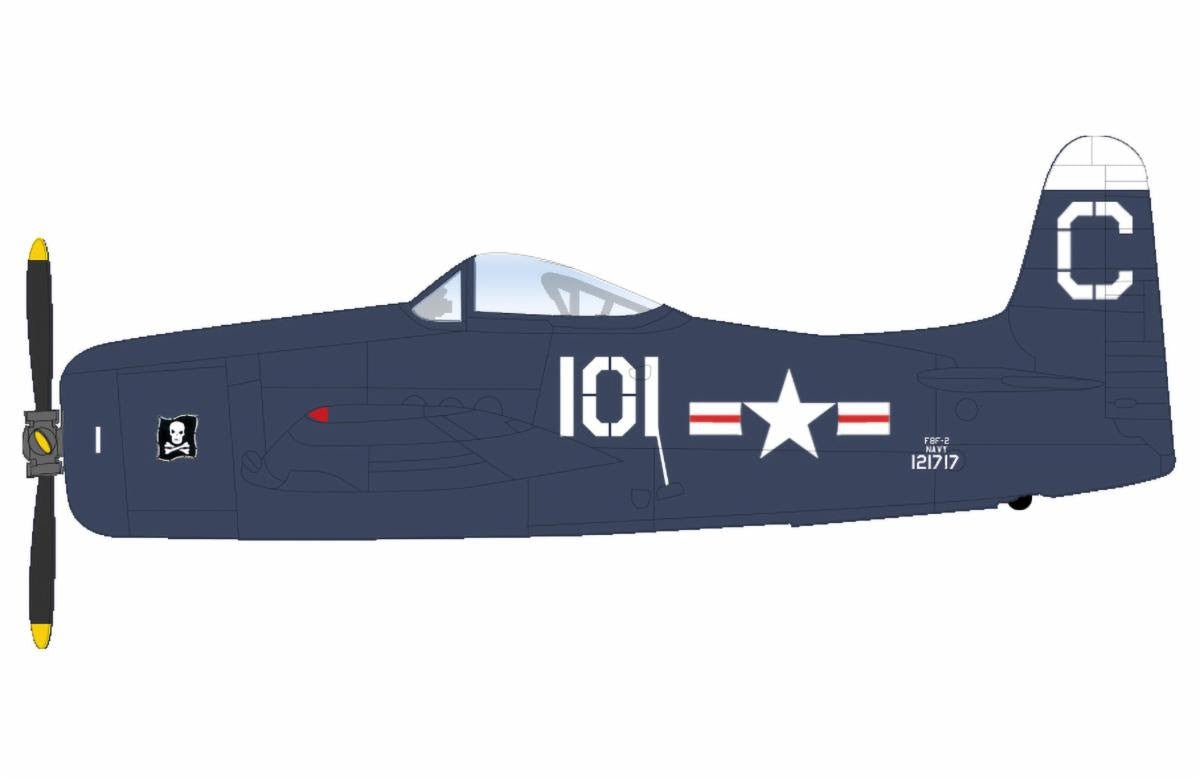 Hobby Master SM1013 1:72 F8F-2 "Bearcats" 121717, VF-61 "Jolly Rogers ...