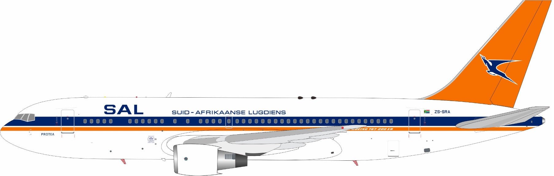 InFlight200 IF762SA0625 South African Airways 767-2B1/ER ZS-SRA – MTS ...