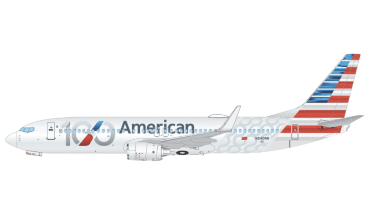 Pre-Order SkyMarks Elite SKR80100 1:100 Boeing 737-800 American Airlin ...